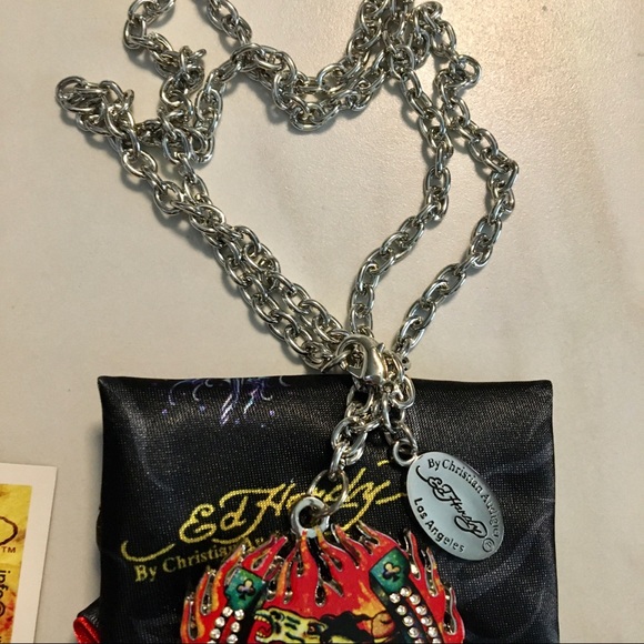Ed Hardy | Jewelry | Nwt Ed Hardy Dead Or Alive Necklace With Coapouch ...